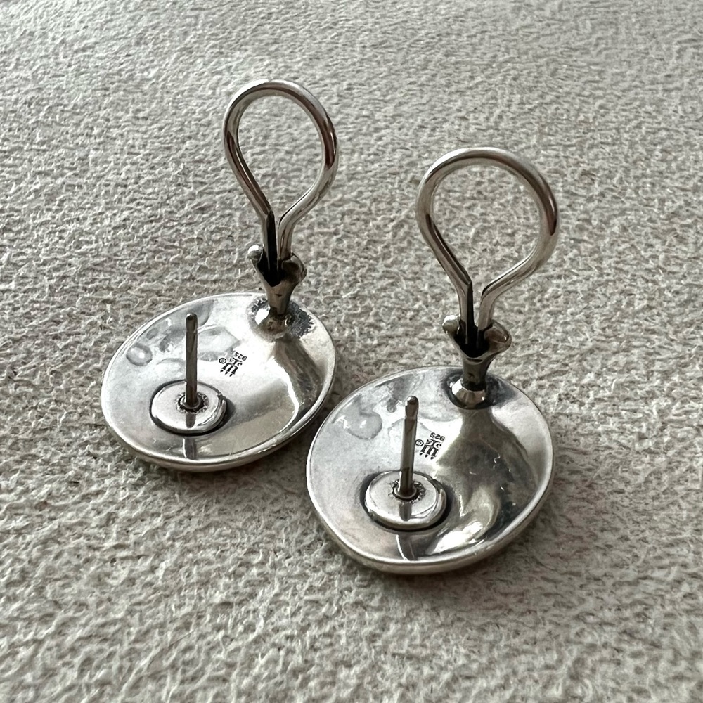 Vintage Retired James Avery French Clip Earrings Scro… - Gem